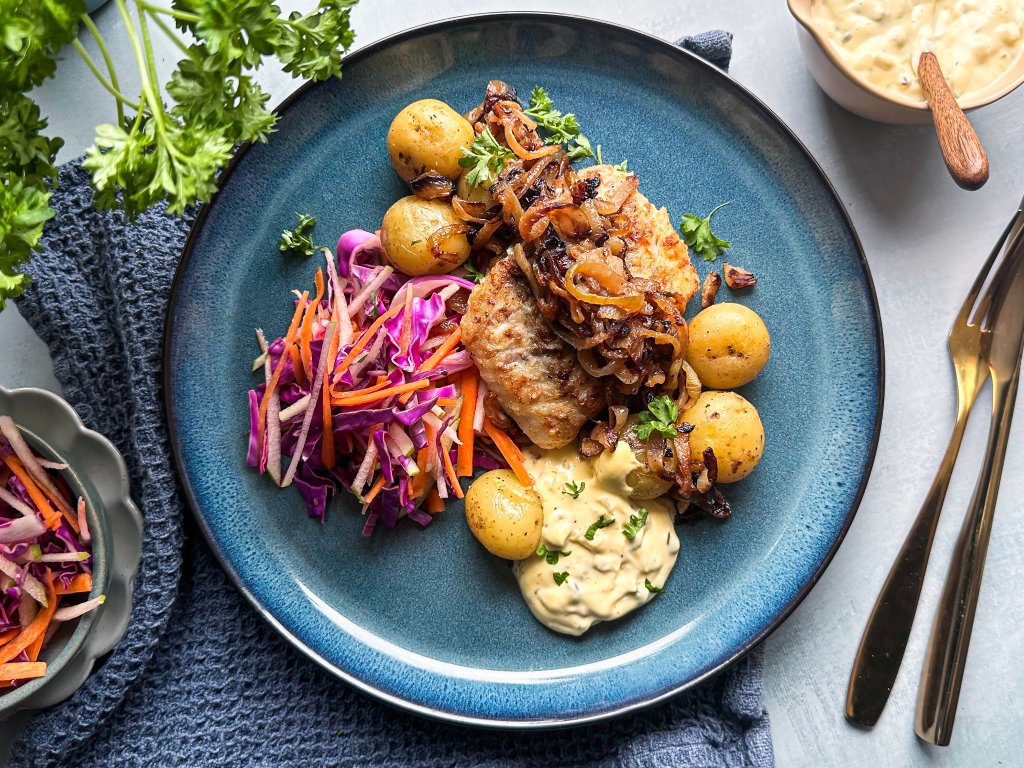 Seibiff med stekt løk - NJFF